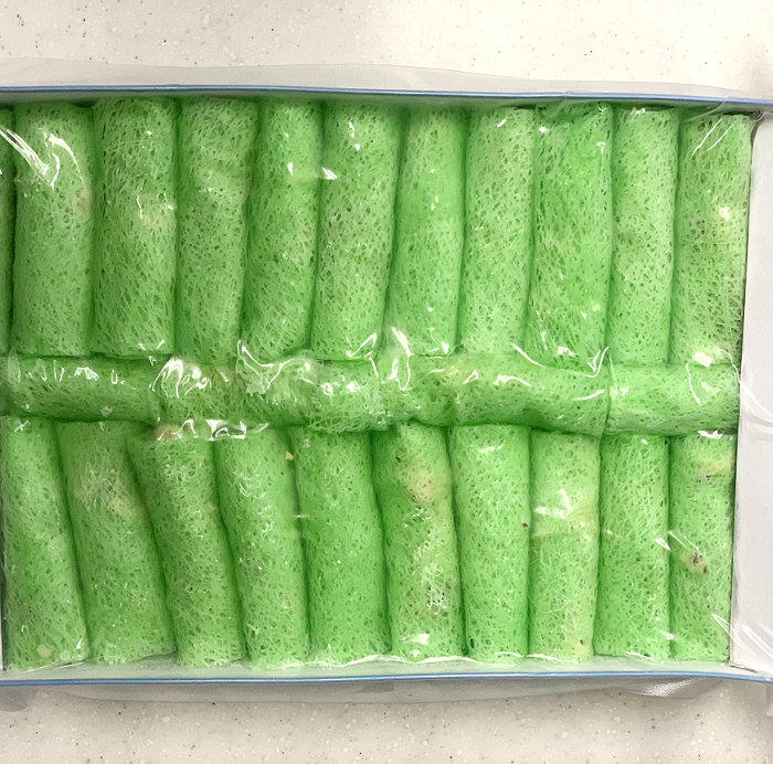 Frozen Vegetable Roll -Crispy Netted Rice Paper Wrap & Veggie